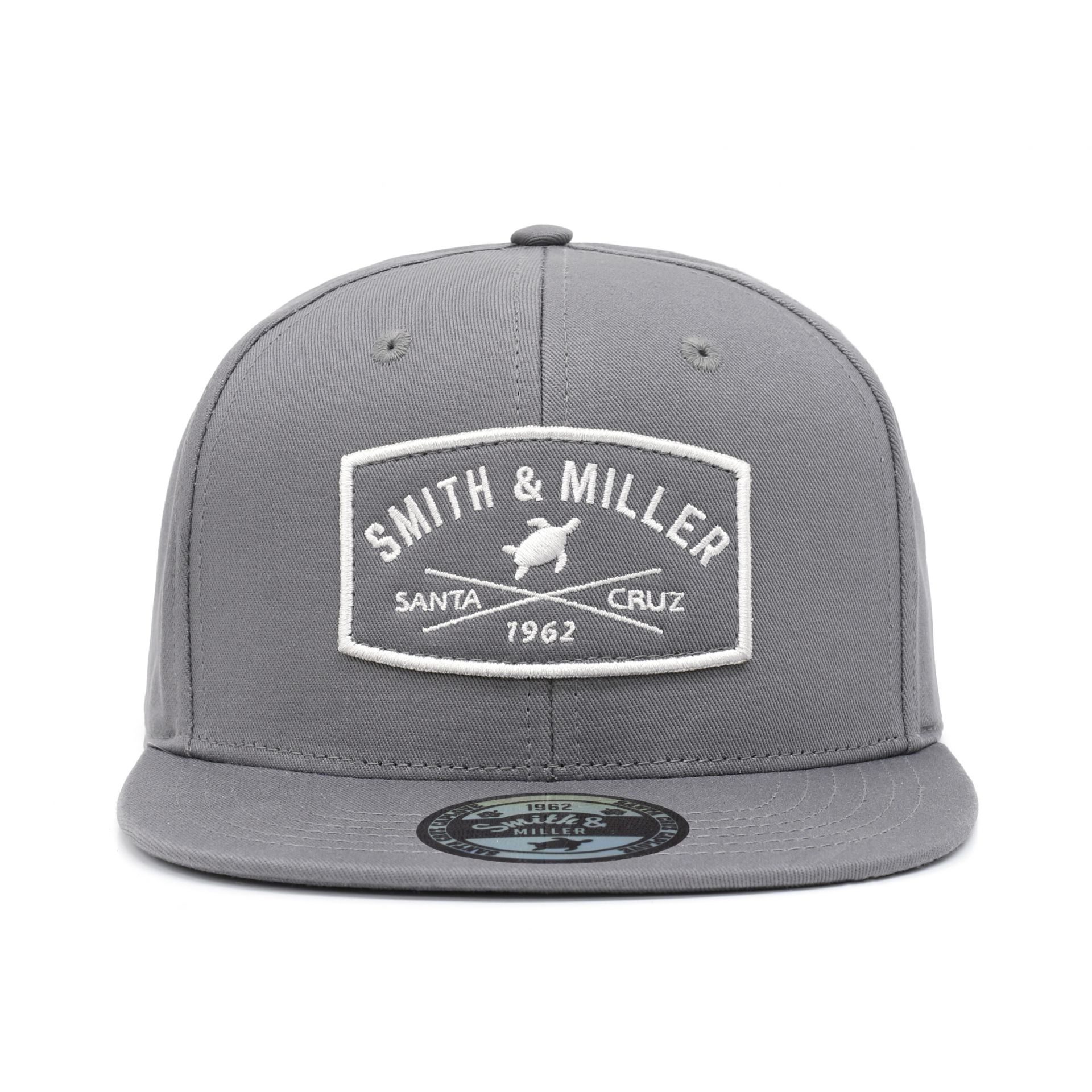 Smith & Miller Lambert Unisex Flat Snapback Cap, Charcoal