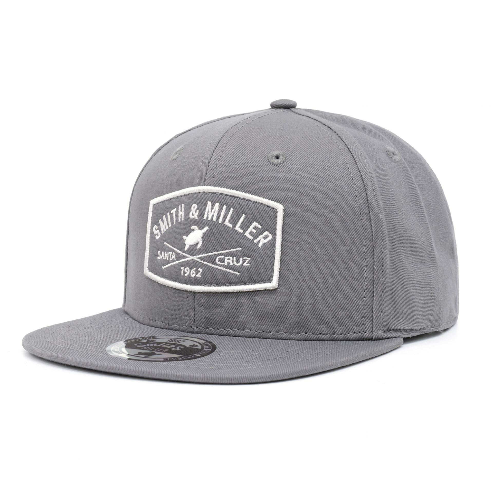 Smith & Miller Lambert Unisex Flat Snapback Cap, Charcoal